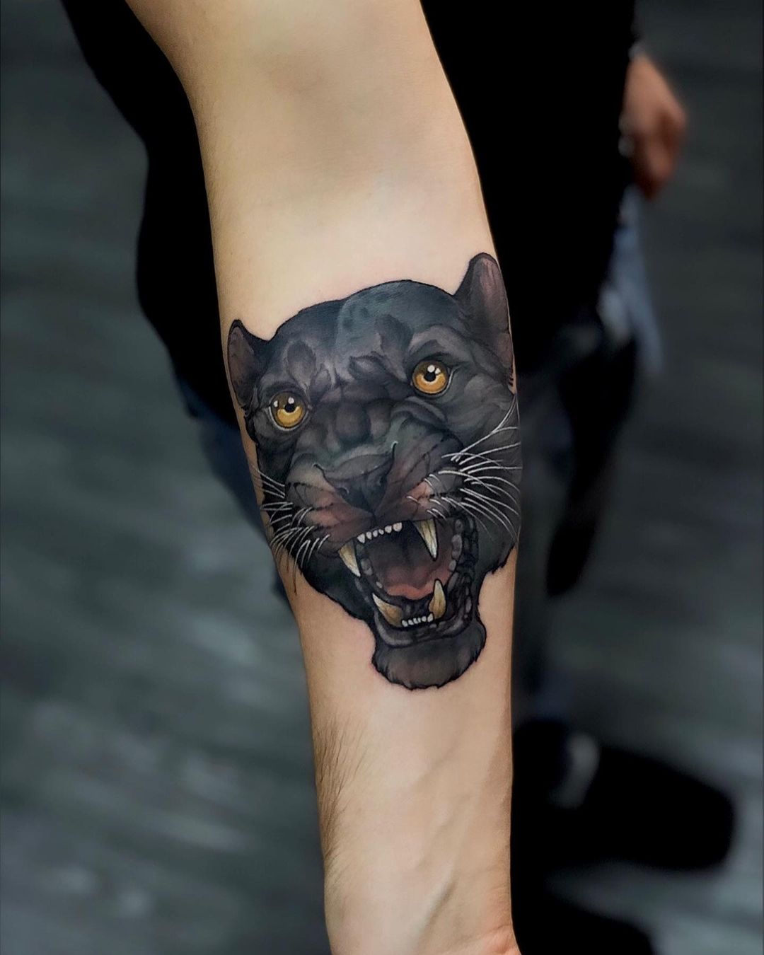 Neo Traditional Panther Tattoos