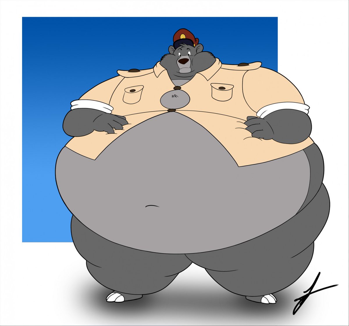 A bit of Throwback Thursday. This was my very first fat fur drawing ...