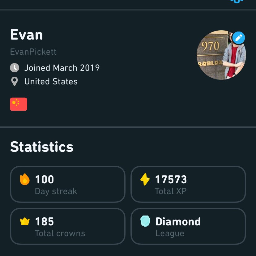 Evan Pickett on Twitter: "Just hit a 100 day streak on @duolingo for the... 2nd? 3rd? time. The ...