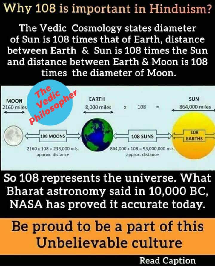 Do you know? Why number 108 is so pious in Vedic Sanatan Dharma? As per ...