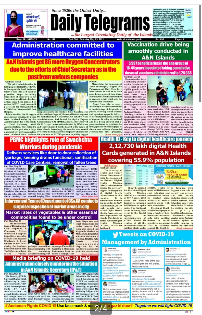 Andaman and Nicobar Admn on Twitter: Andaman and Nicobar Admn on Twitter: