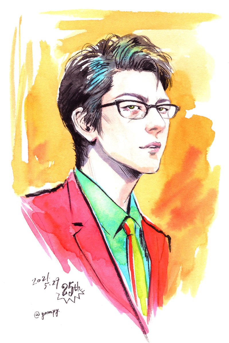 「及川光博さん、デビュウ25周年おめでとうございます。 絵具では到底描けないキラキ」|ganpukuのイラスト