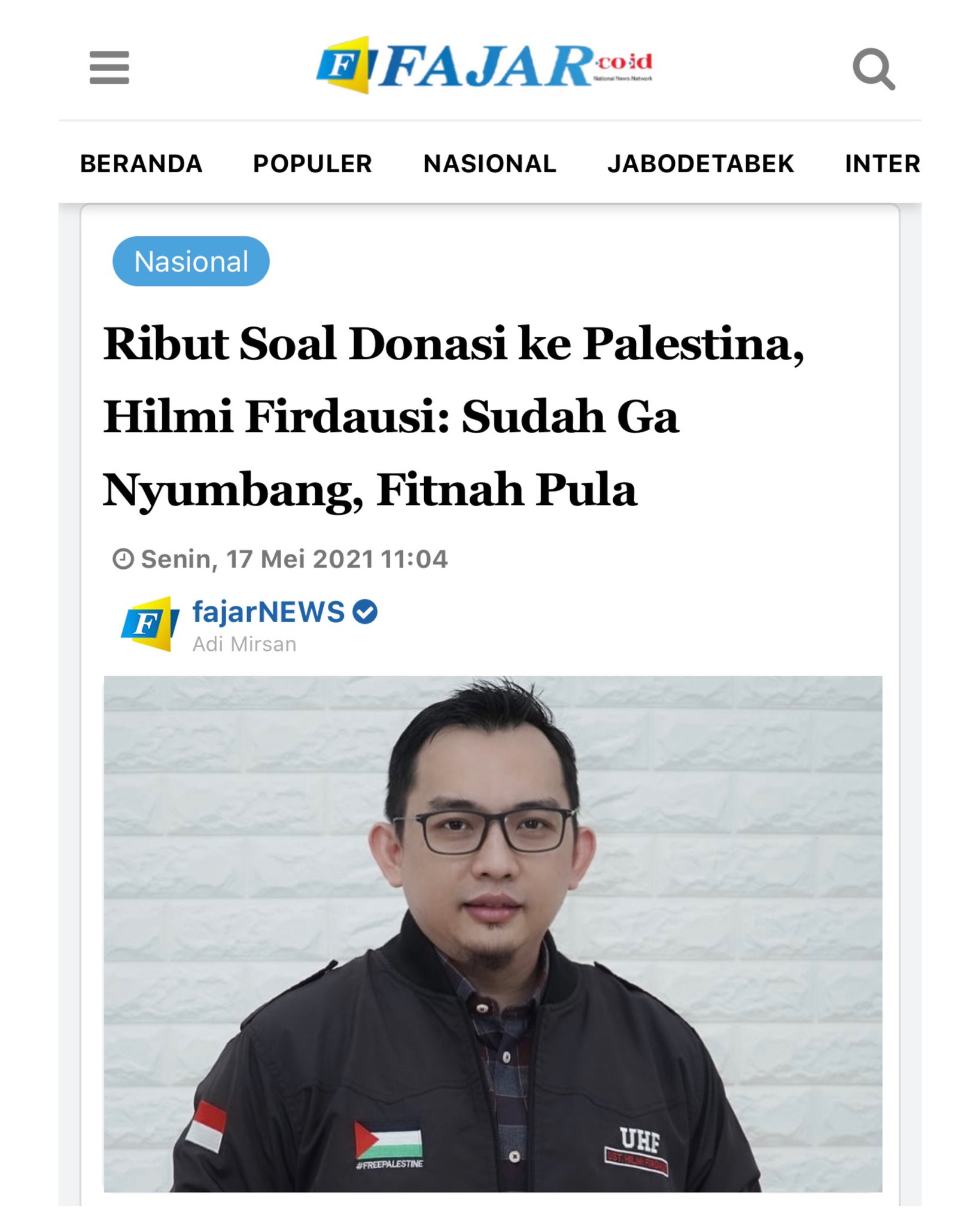 Hilmi Firdausi on Twitter: "Saya mendukung upaya hukum dari UAH & jg influencer lain jika ingin ...
