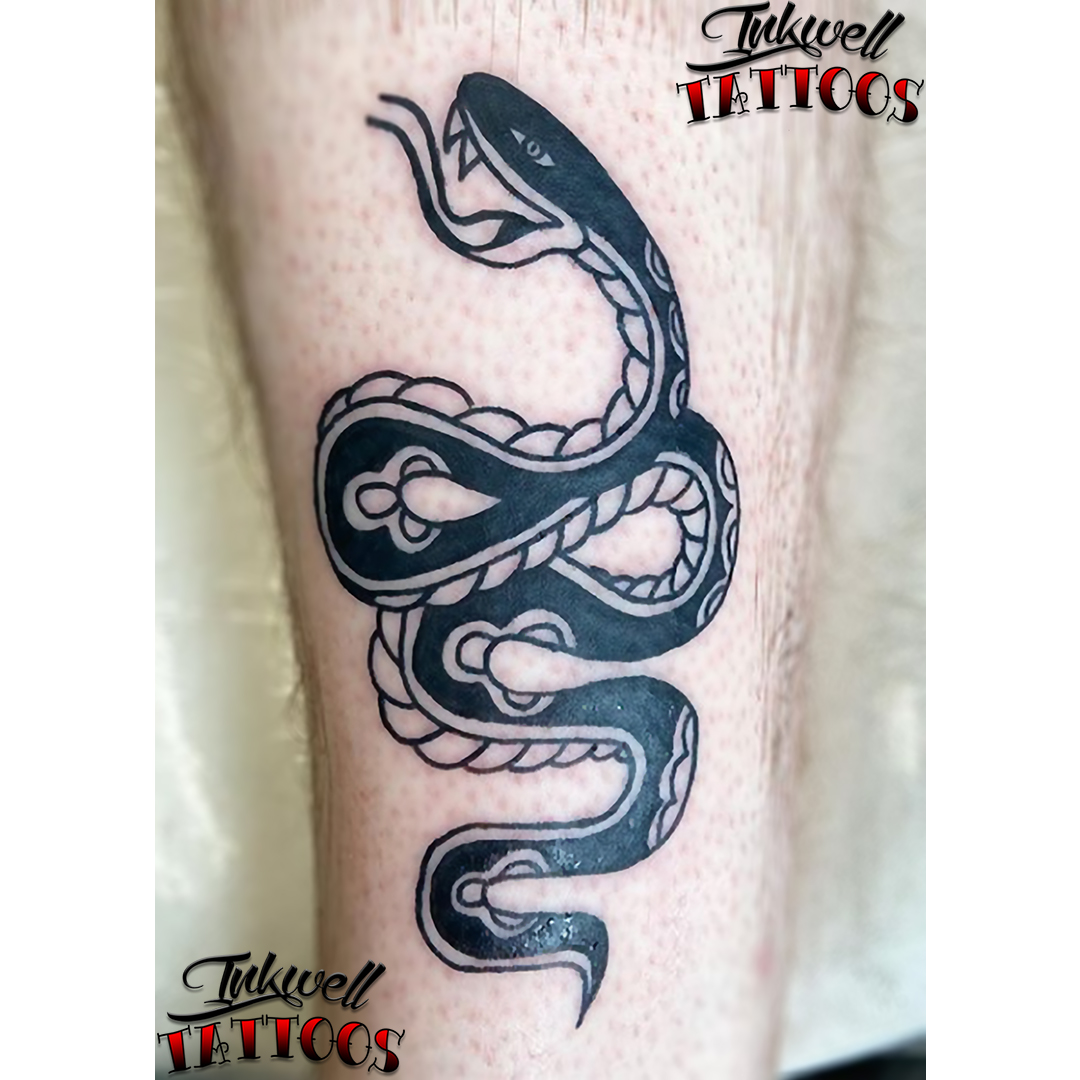 American Traditional Snake Tattoos An American Traditional Snake And