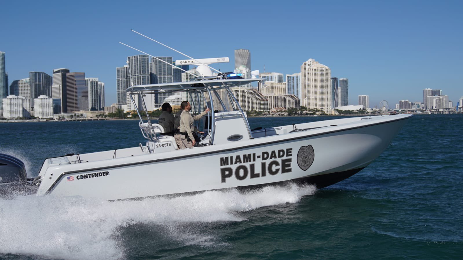 Miami Police Boats Miami Beach Police Boat — Stock Photo