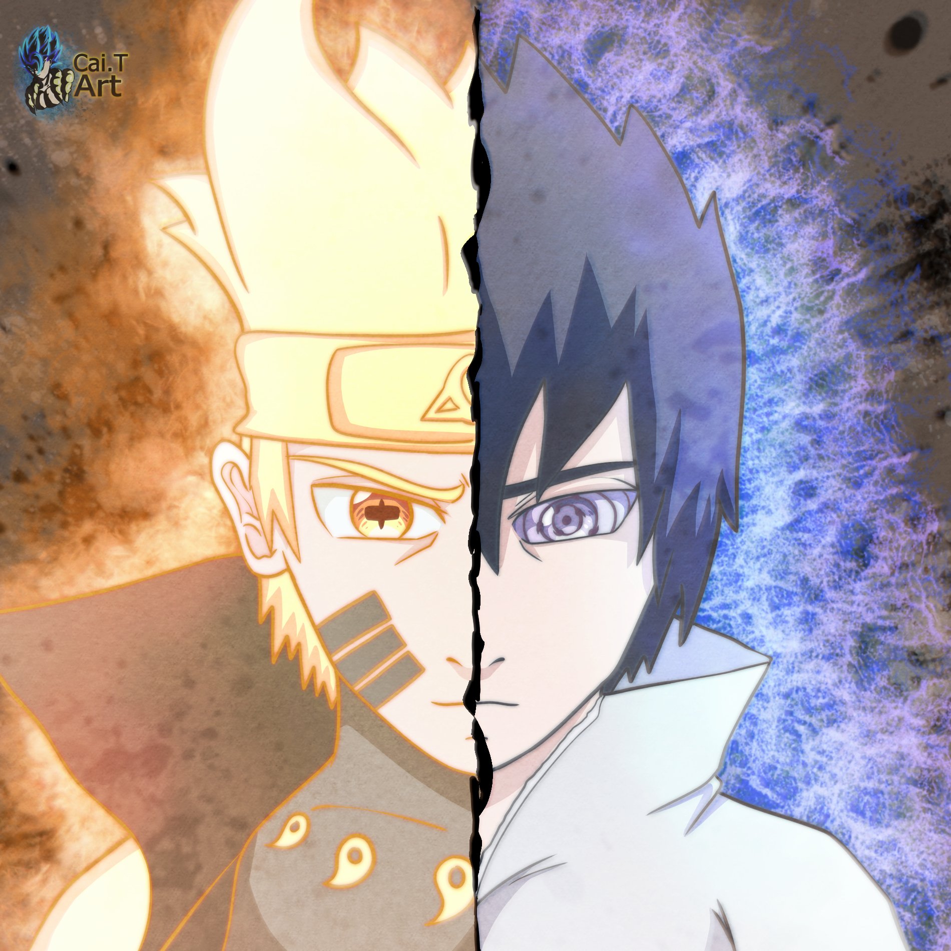 Sasuke Rinnegan Vs Naruto Bijuu Mode