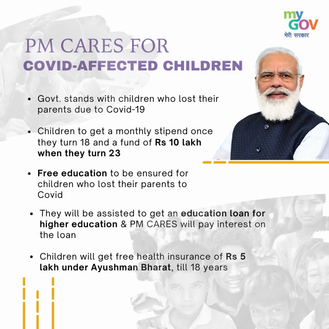 MyGovIndia on Twitter: "Hon'ble PM @narendramodi takes an important step to support children who ...