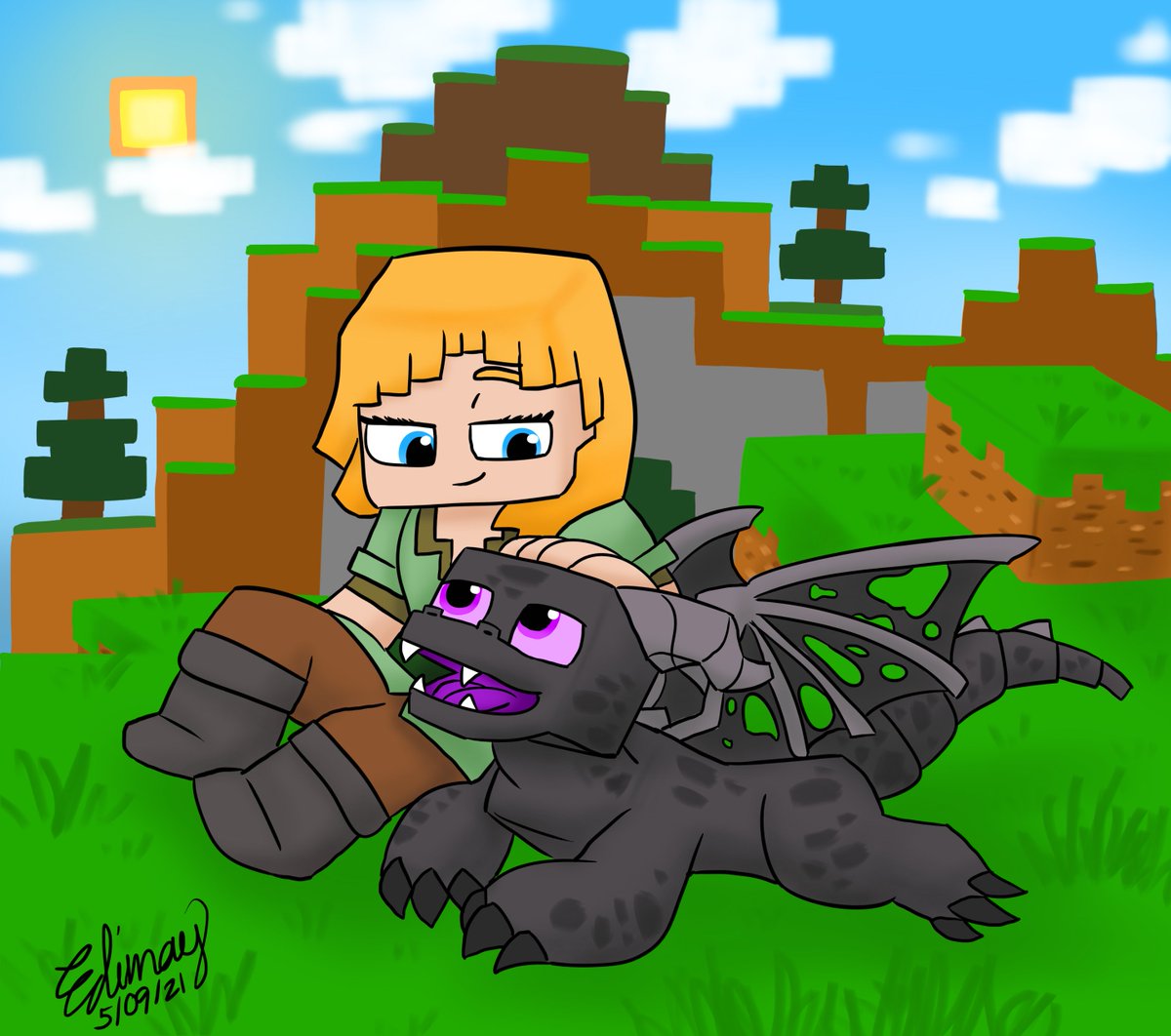 Minecraft Wallpaper Baby Ender Dragon