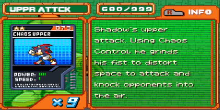 Sonic Battle Shadow Attacks