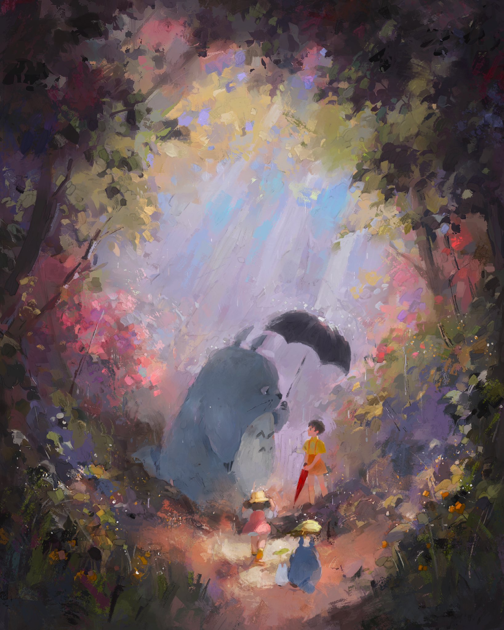 Nayu on Twitter: "Totoro 🌱 ‘Summer Rain’ https://t.co/eqI5i6P8jQ" / Twitter