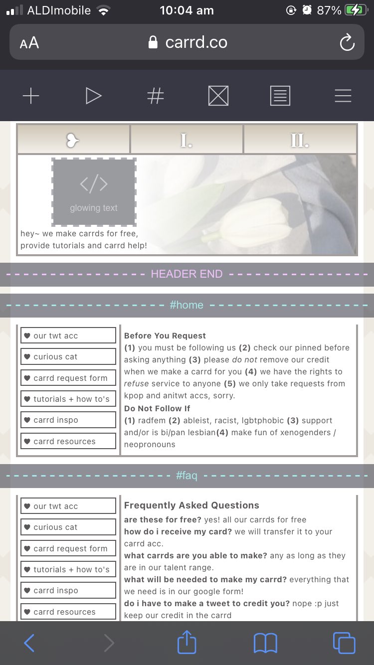 carrd help(er) on Twitter: "Do you have a tutorial for how to put embed text onto a carrd? Idk I ...