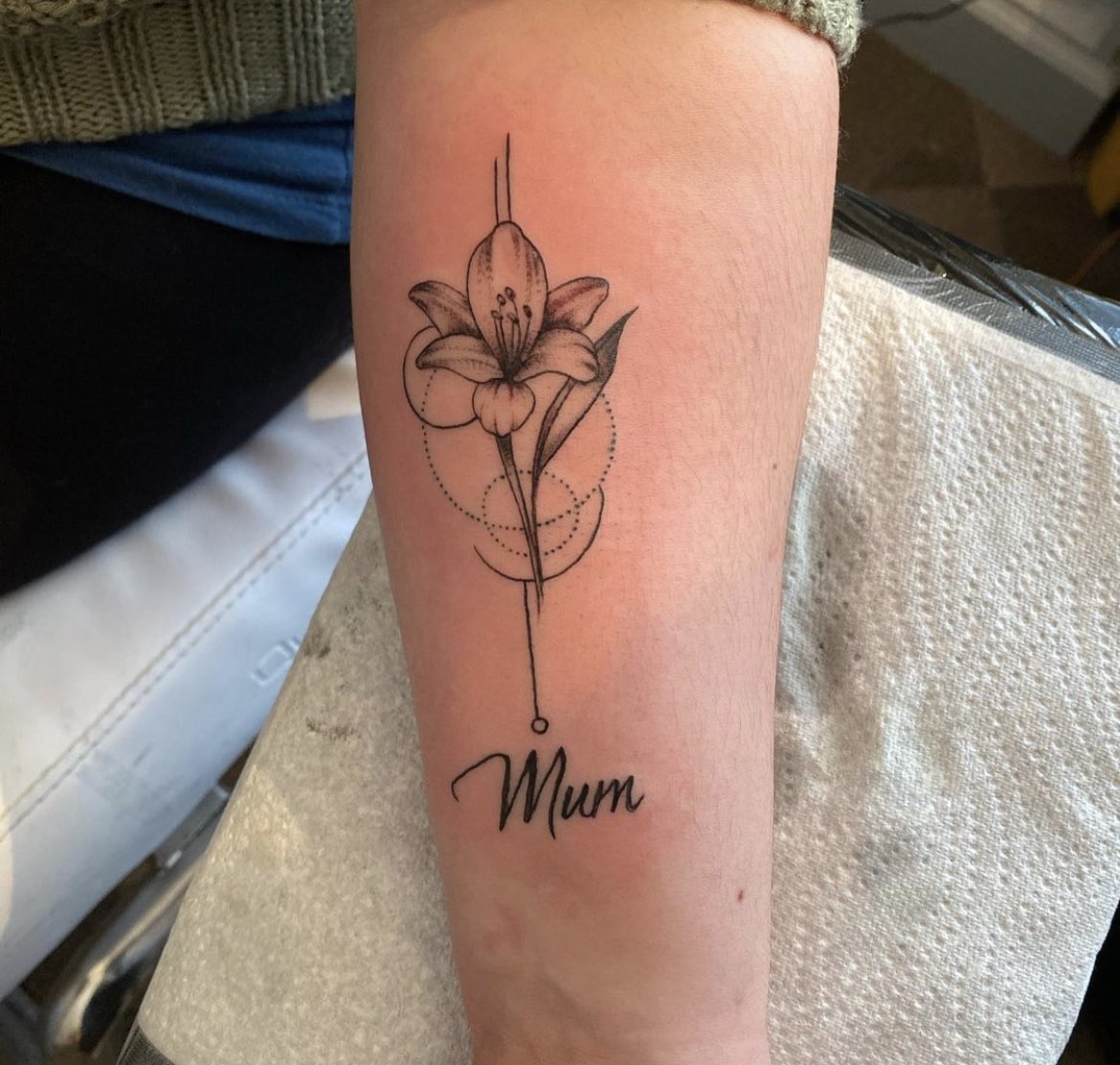 Lily Name Tattoo