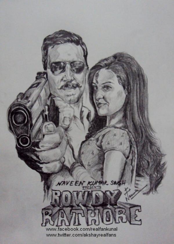 Rowdy Rathore Akshay Kumar Sketch