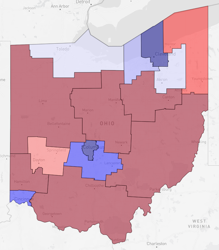 I got bored so I fixed the gerrymandered maps of Ohio. The final map is ...