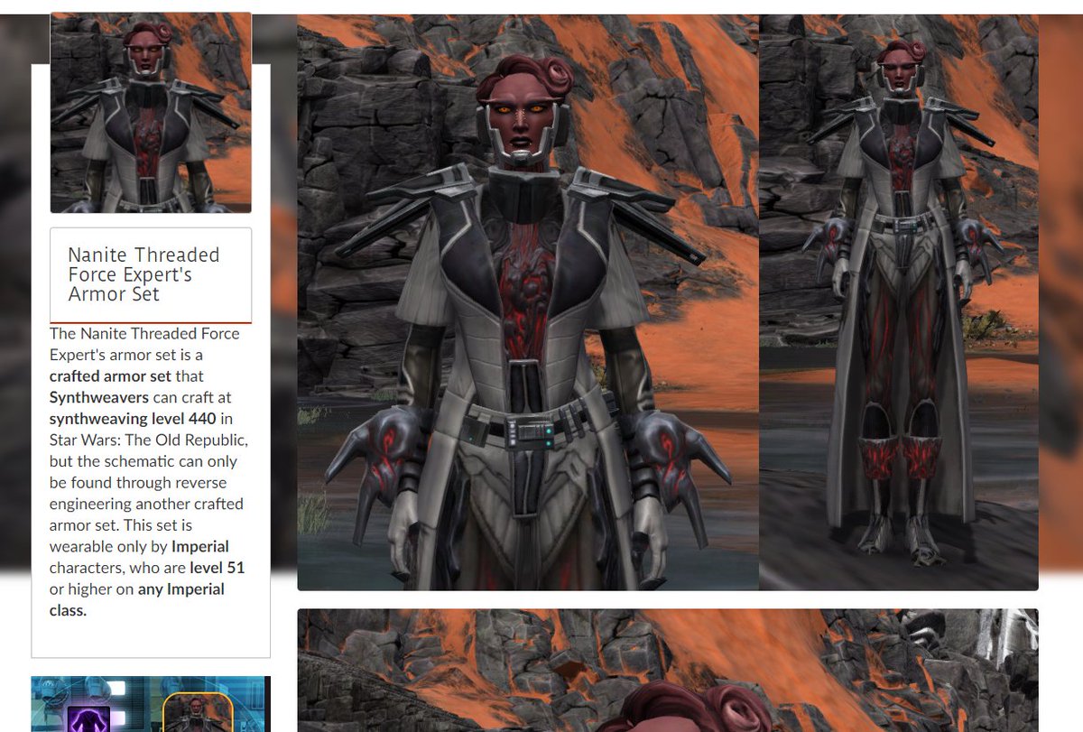 Swtor Sith Sorcerer Armor Sets