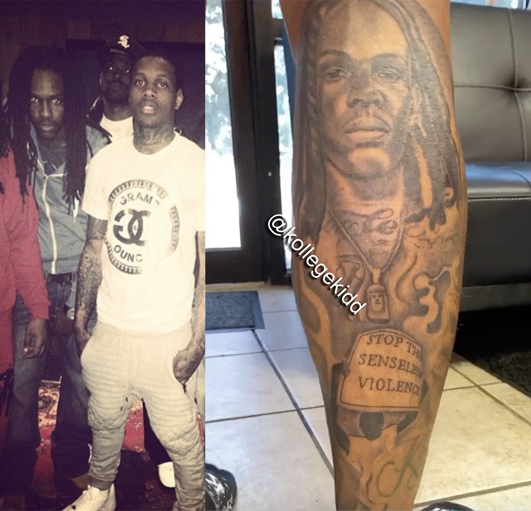 Lil Durk Tattoos Leg