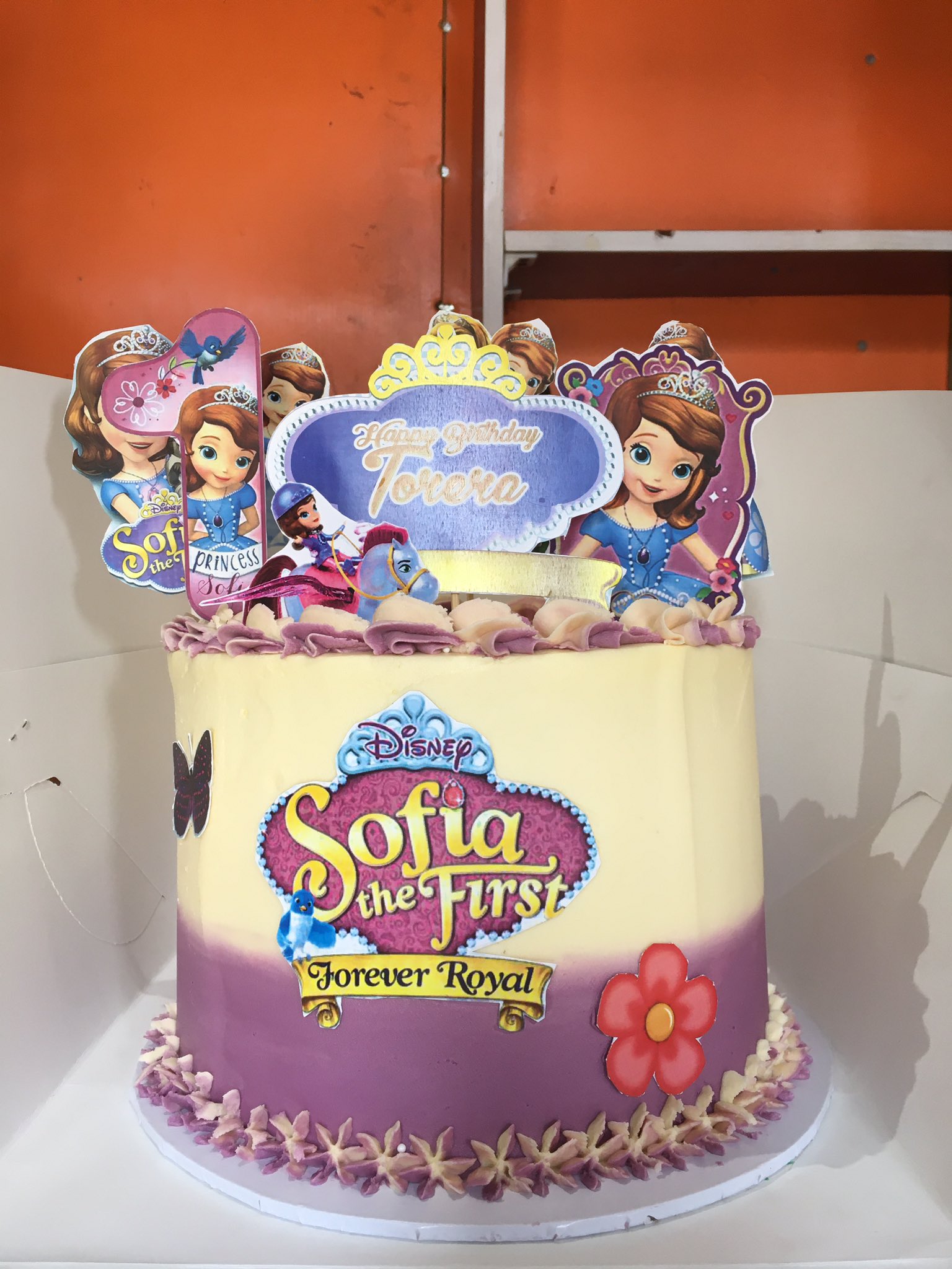 Sofia The First Buttercream Cake
