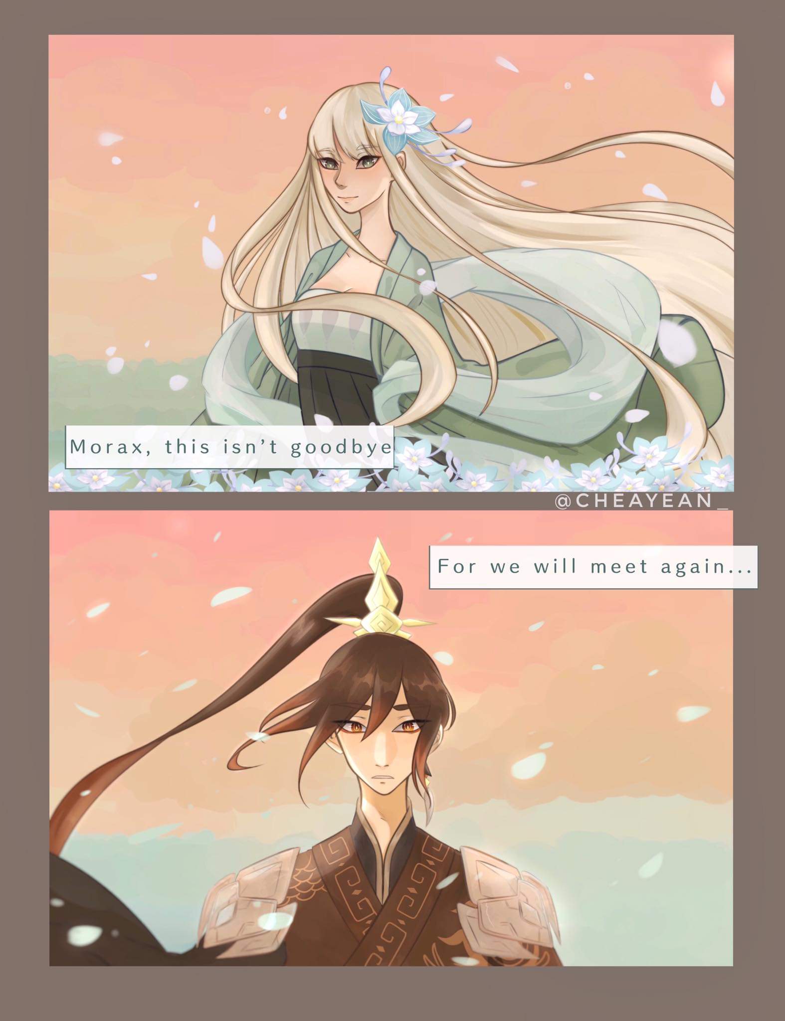 Cheayean on Twitter: "Zhongli x Guizhong ️ #guizhong #zhongli #zhonglixguizhong #guili #mihoyo # ...