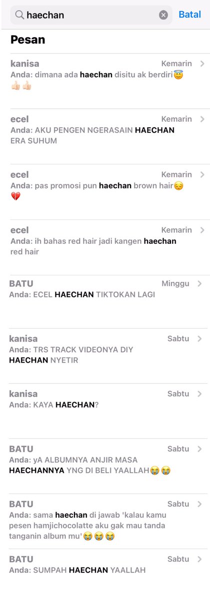 PATUHI RULES. on Twitter: "neozen coba search 'nama bias' di whatsapp kalian👀…