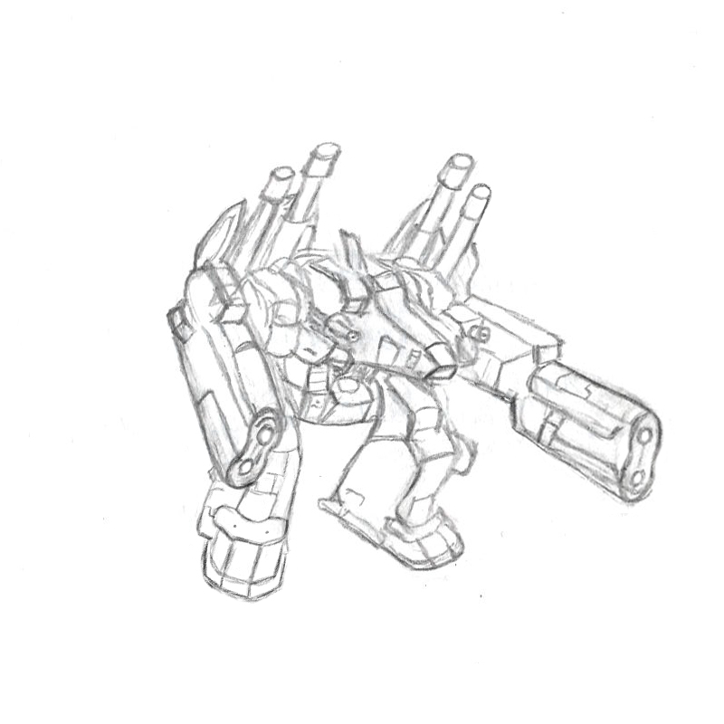 Starcraft 2 Thor Drawing