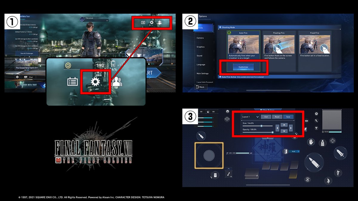 FINAL FANTASY VII THE FIRST SOLDIER_EN｜FF7FS on Twitter: "💡FF7FS Tips💡 Customize your UI and ...