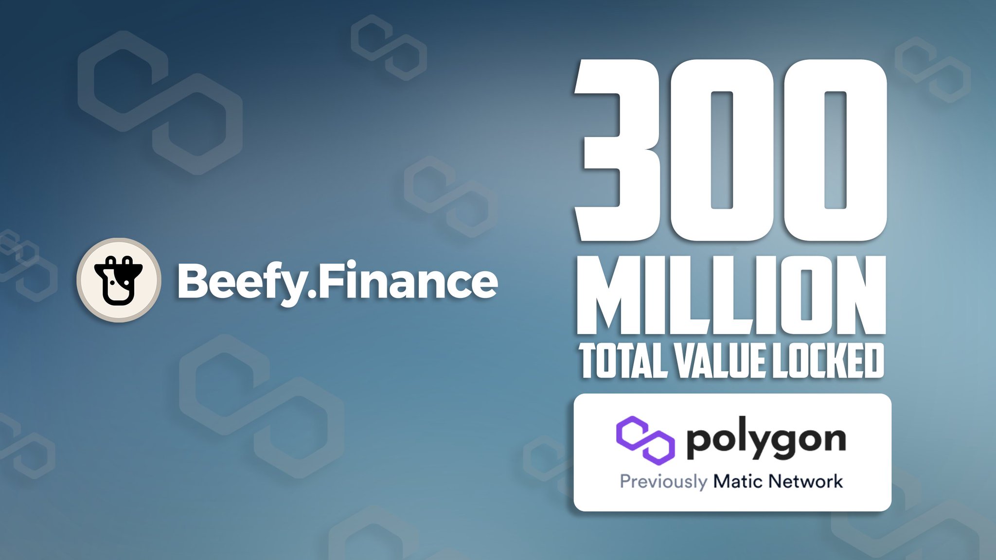 Beefy Finance on Twitter: "We just passed $300M on the @0xPolygon network. A little cow told us ...
