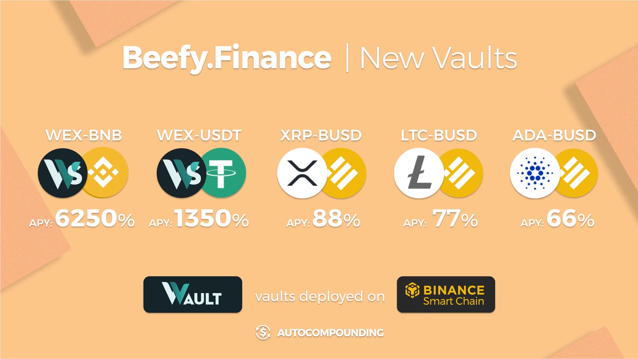 Beefy Finance on Twitter: "Beefy released so many @Wault_Finance vaults that one tweet won't ...