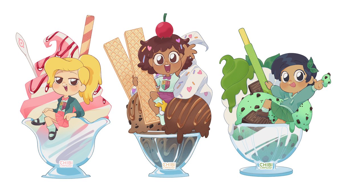 「amphibia girls + ice cream because I thi」|chibi 🌸🌷🌼🪷のイラスト