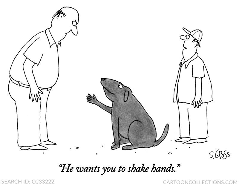 Shaking Hands Cartoon Funny