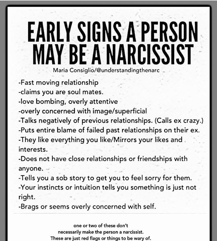 Symptoms Of A Narcissistic Person