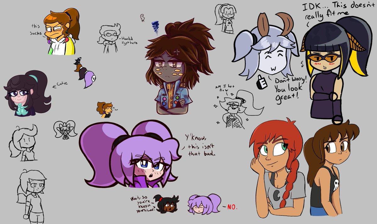 「Ponytail aggie with homies 」Mico (Toony C0mms Open!!)の漫画