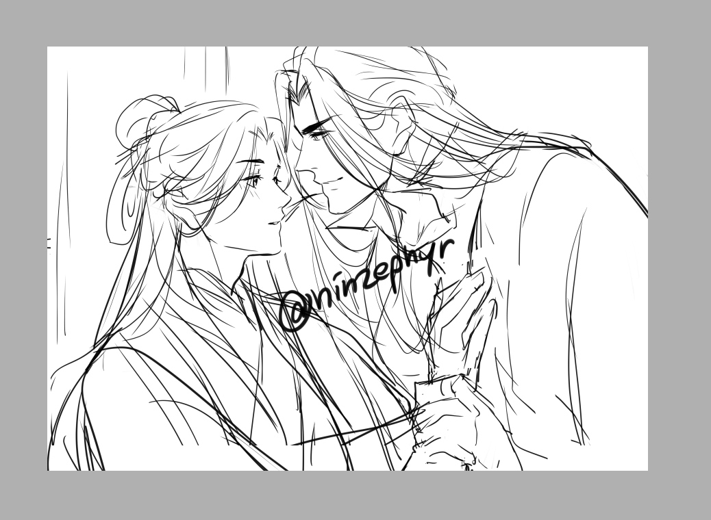 「more sketch to put into yanshen wips fol」|NIŃ 🐺💞🦌の漫画
