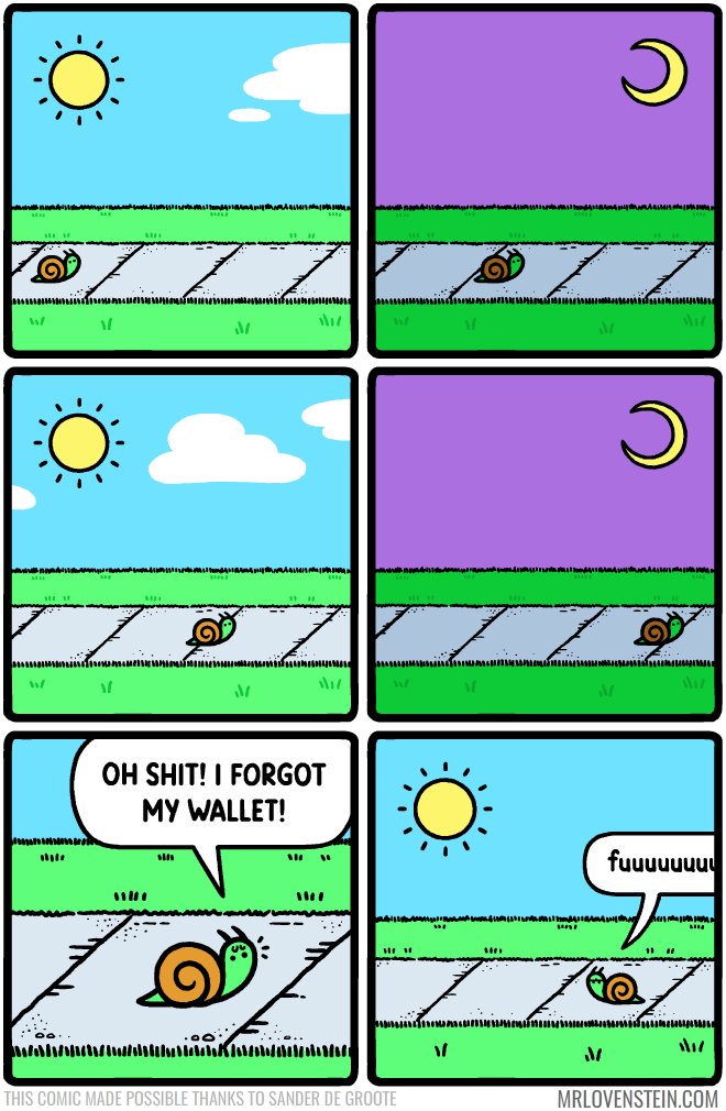 A comic strip. : r/snail