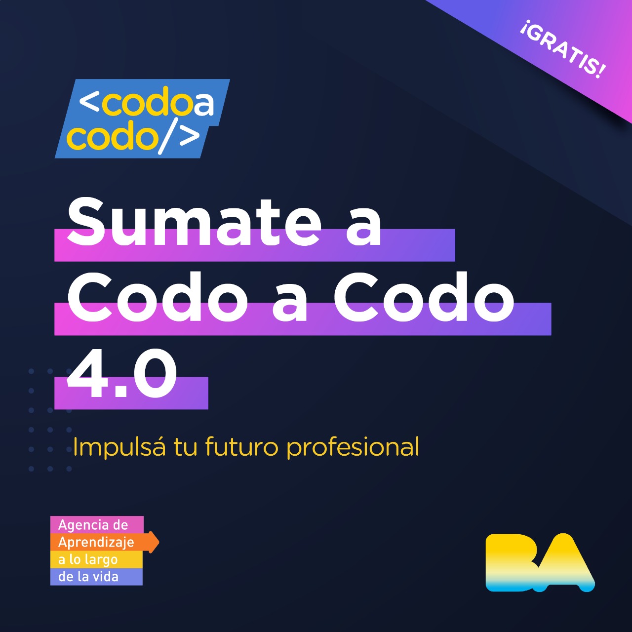Educación BA on Twitter: "Con el programa Codo a Codo 4.0 podés aprender cinco de los ocho ...
