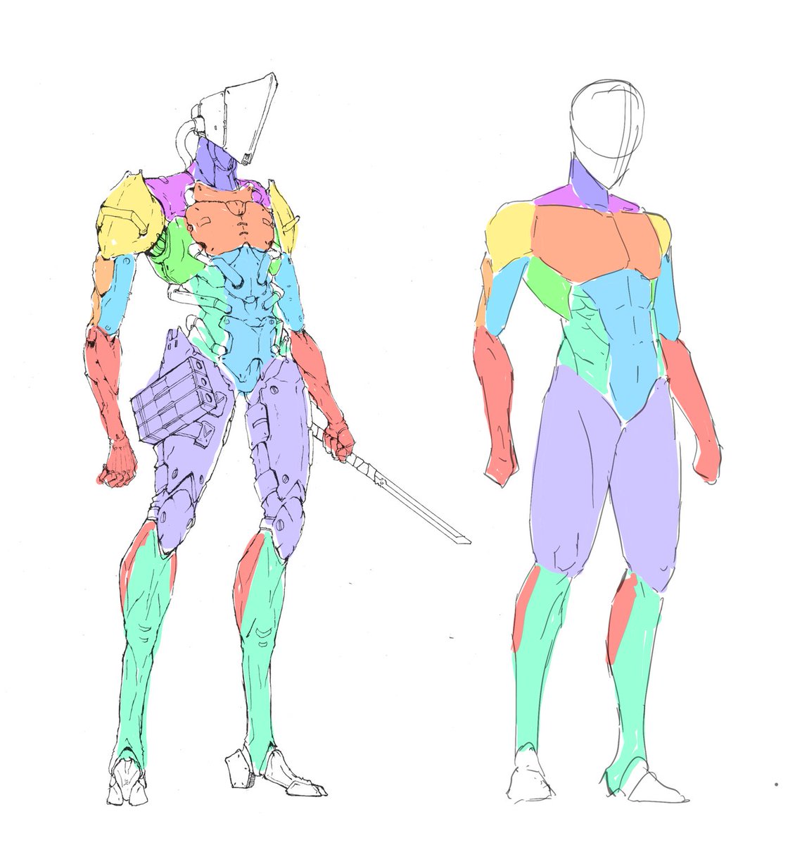 「General anatomy and mecha breakdown 」|havのイラスト