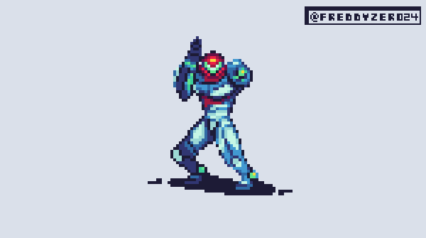 Samus Aran Pixel Art