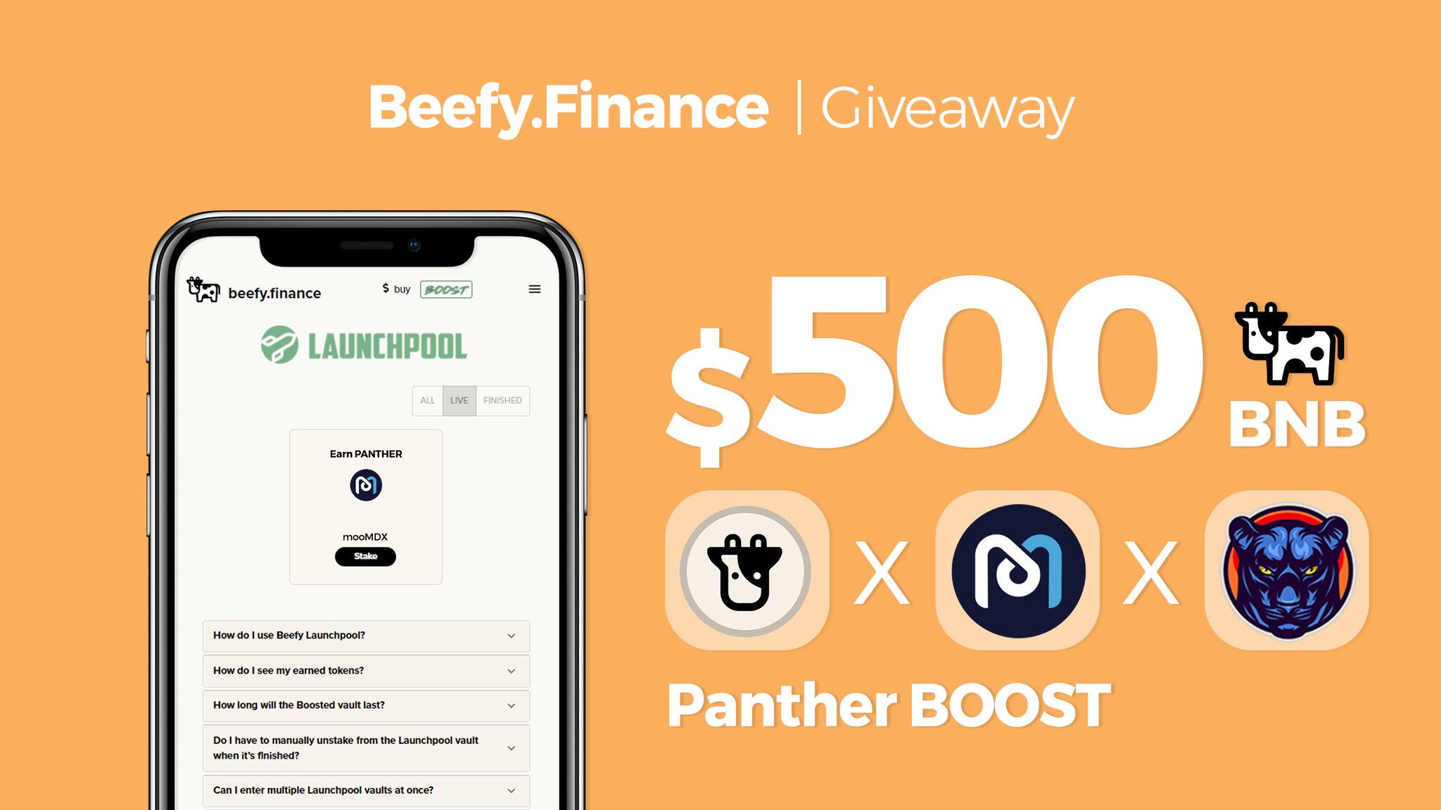 Beefy Finance on Twitter: "🐮 Beefy Launchpool #BNB Giveaway 🐮 To celebrate our newest #BSC ...