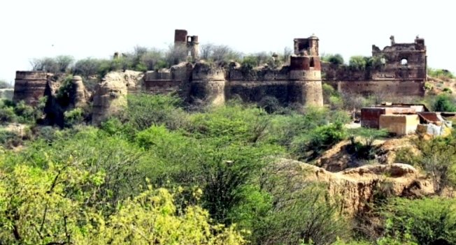 Ruins of Bhareh Fort built by Sengar Rajputs, it is situated near the ...