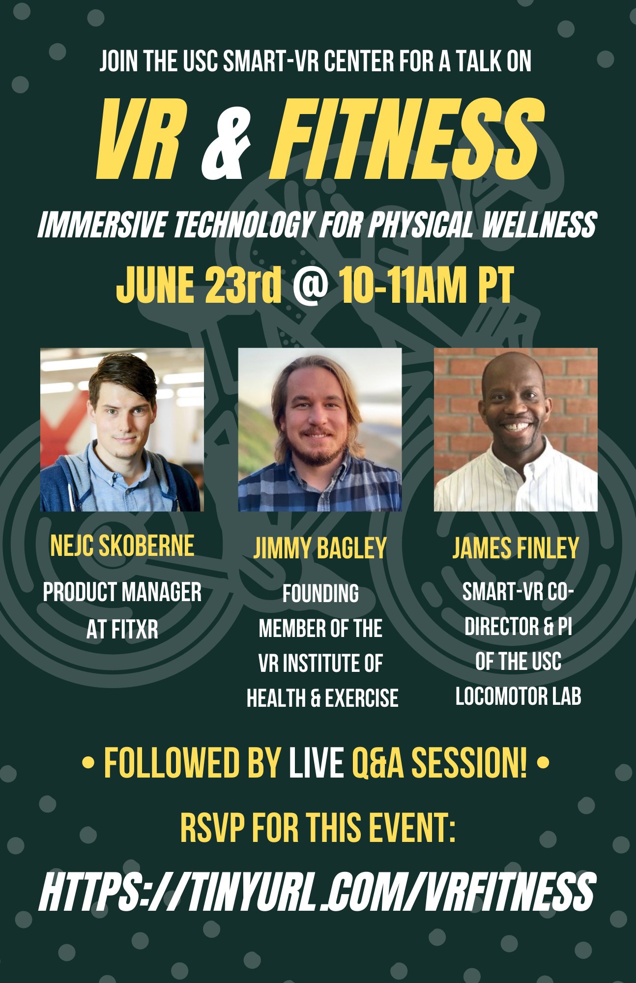 USC SMART-VR Center on Twitter: "Coming up TOMORROW 🥳☀️ Join SMART-VR for a talk with ...