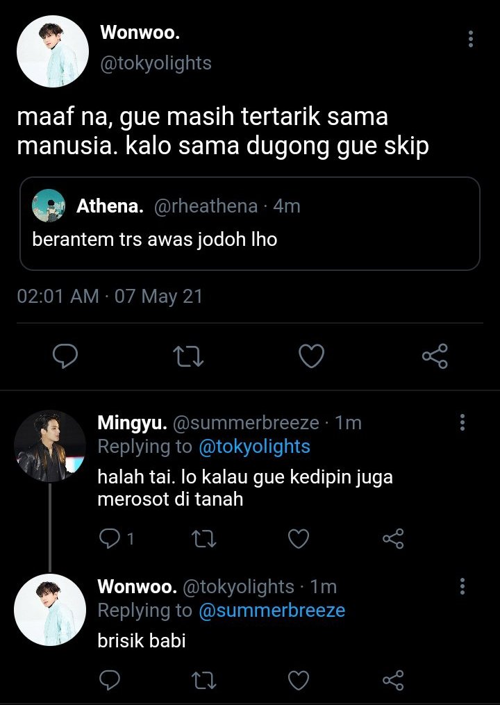 yu🦁 on Twitter: "26. User summerbreeze sama tokyolights mending jadian sih kalo kata gue…