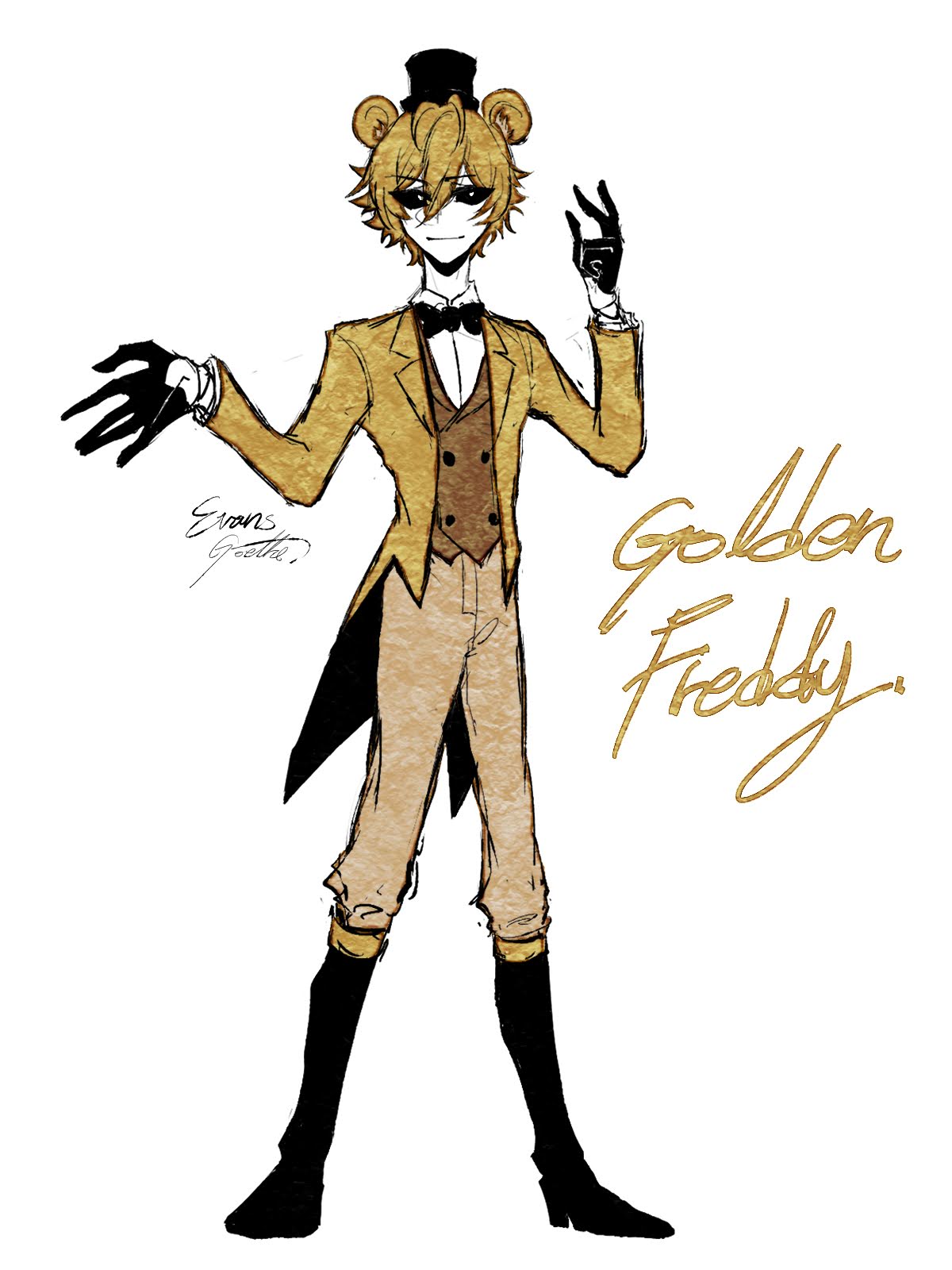 Fnaf Golden Freddy Human
