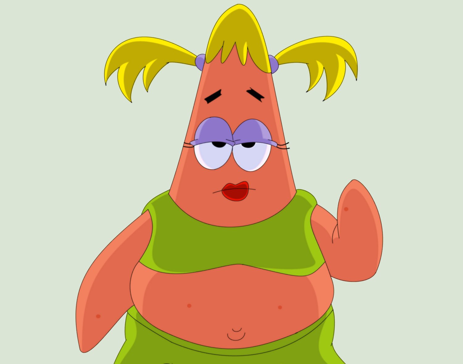 Patrick Star As A Girl Female Muscle Clip 867 The Patrick Star Show