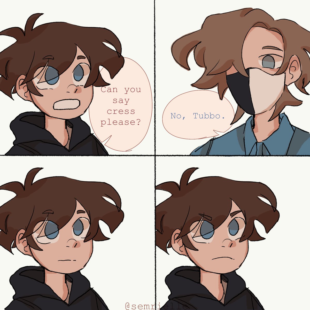 「day 30 of drawing the beeduo until their meet up (cress) [ 」sem ...