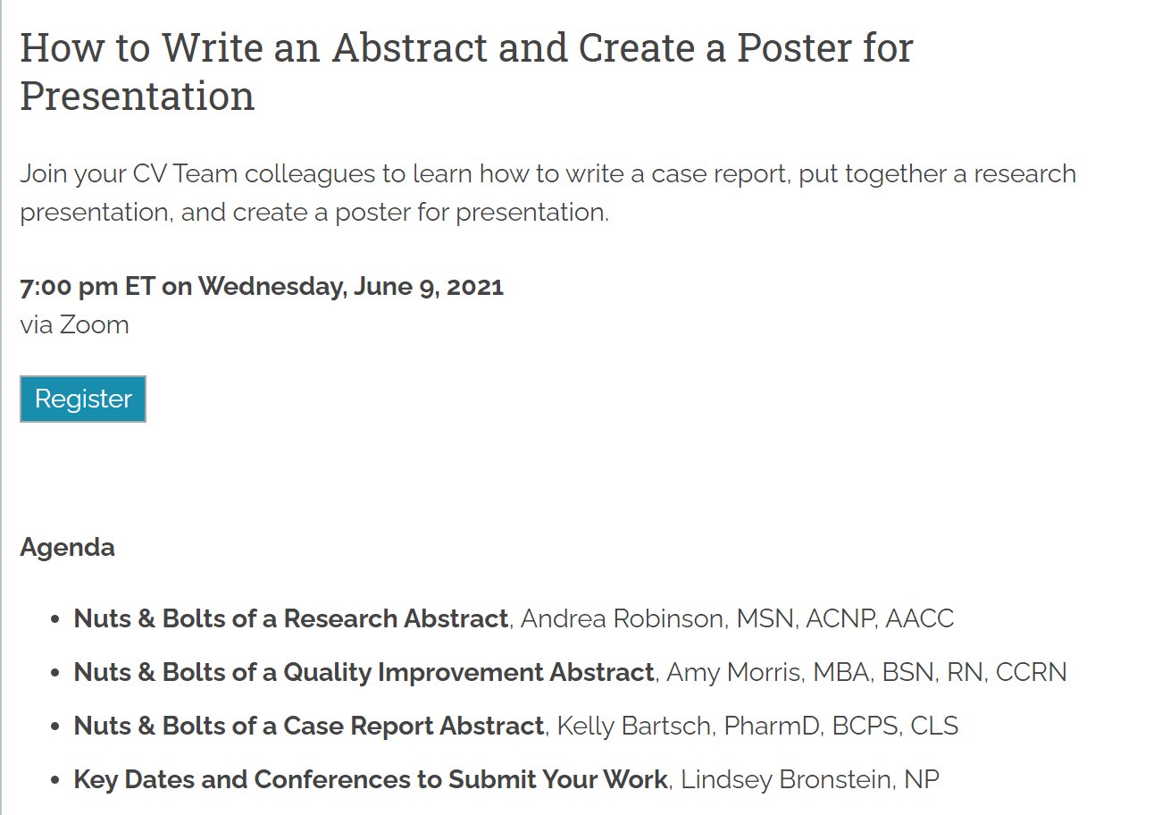 Writing A Poster Abstract