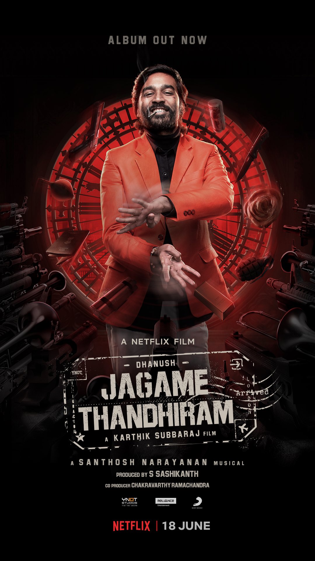 Tuney John on Twitter: "#jagamethanthiram Audio Release Poster 😊 @dhanushkraja @karthiksubbaraj ...