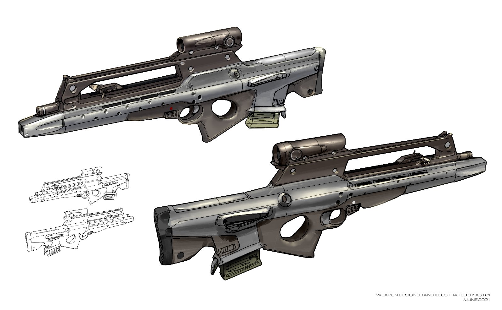Futuristic Battle Rifle
