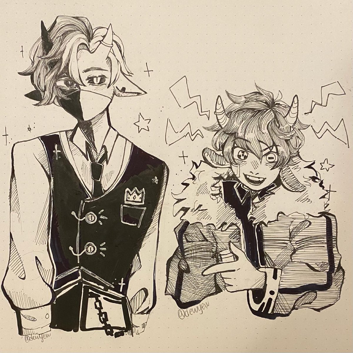 「Sorta villain bee duo :D !!! #beeduo #beeduofanart #ranboof」dewの漫画