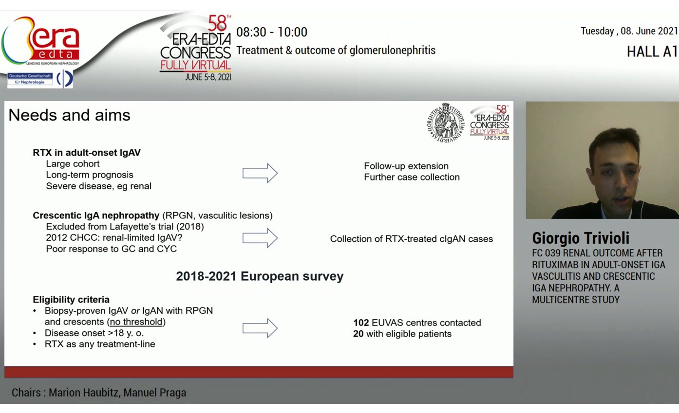 ERA - European Renal Association on Twitter: "#Giorgiotrivioli rituximab for IgA vasculitis and ...