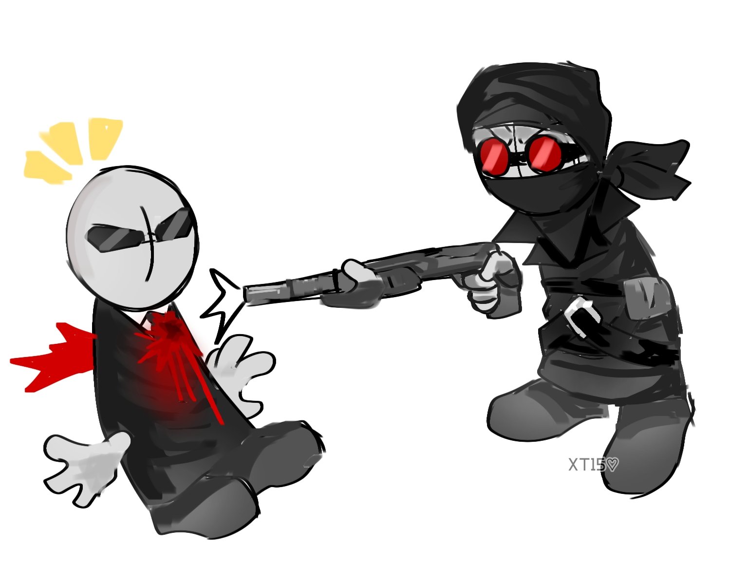 Как нарисовать хэнка из Madness Combat Фото подборки 3