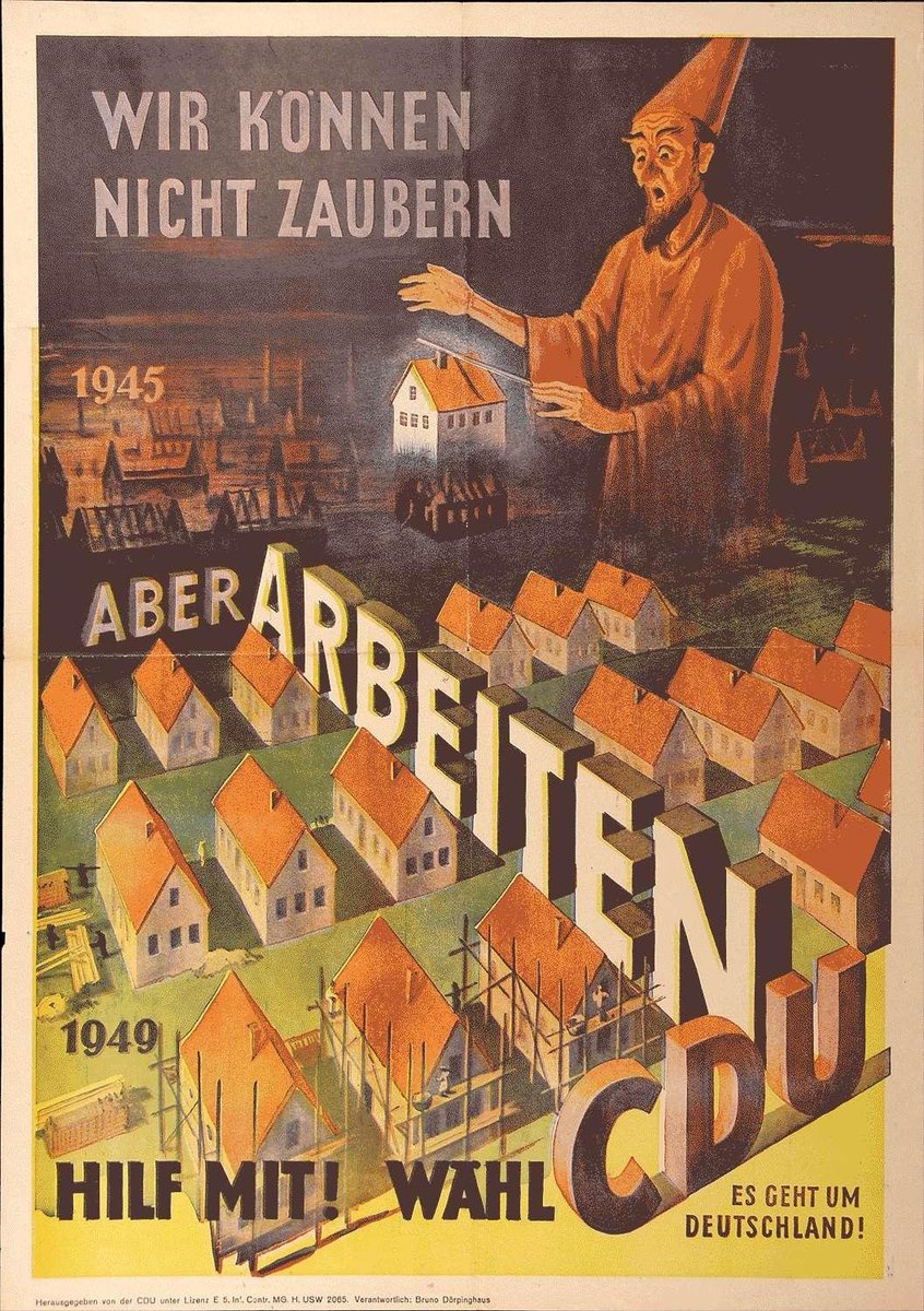 A thread of Christian Democratic Union (CDU) posters from the first few ...